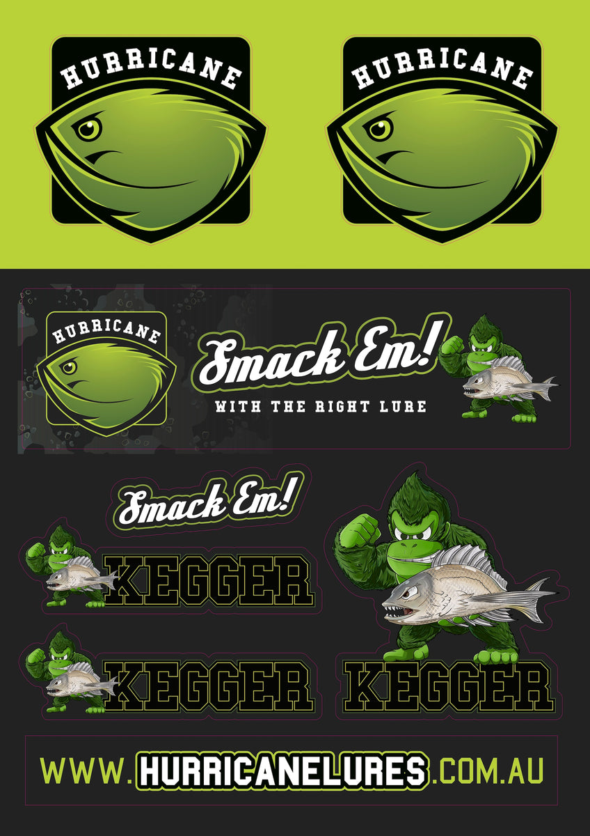 HURRICANE Sticker Sheet 2025 – Hurricane Lures