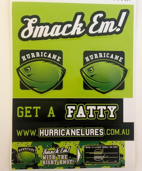 HURRICANE Sticker Sheet – Hurricane Lures